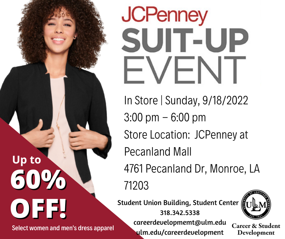 JCPenney Suit-Up Event | ULM University of Louisiana at Monroe